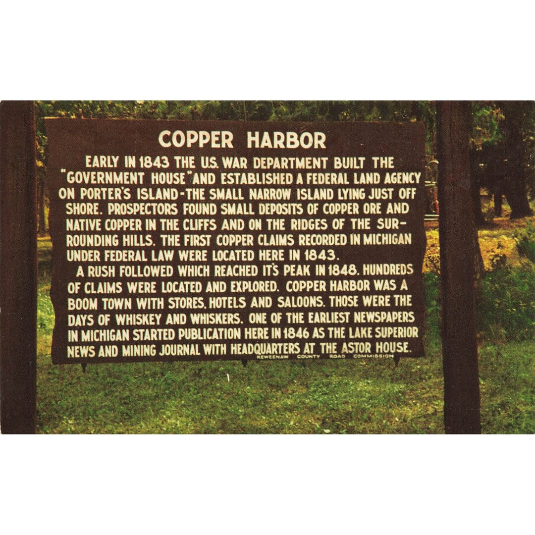 Postcard the Copper Harbor Story Vintage Chrome Unposted 1939-1970s - Etsy
