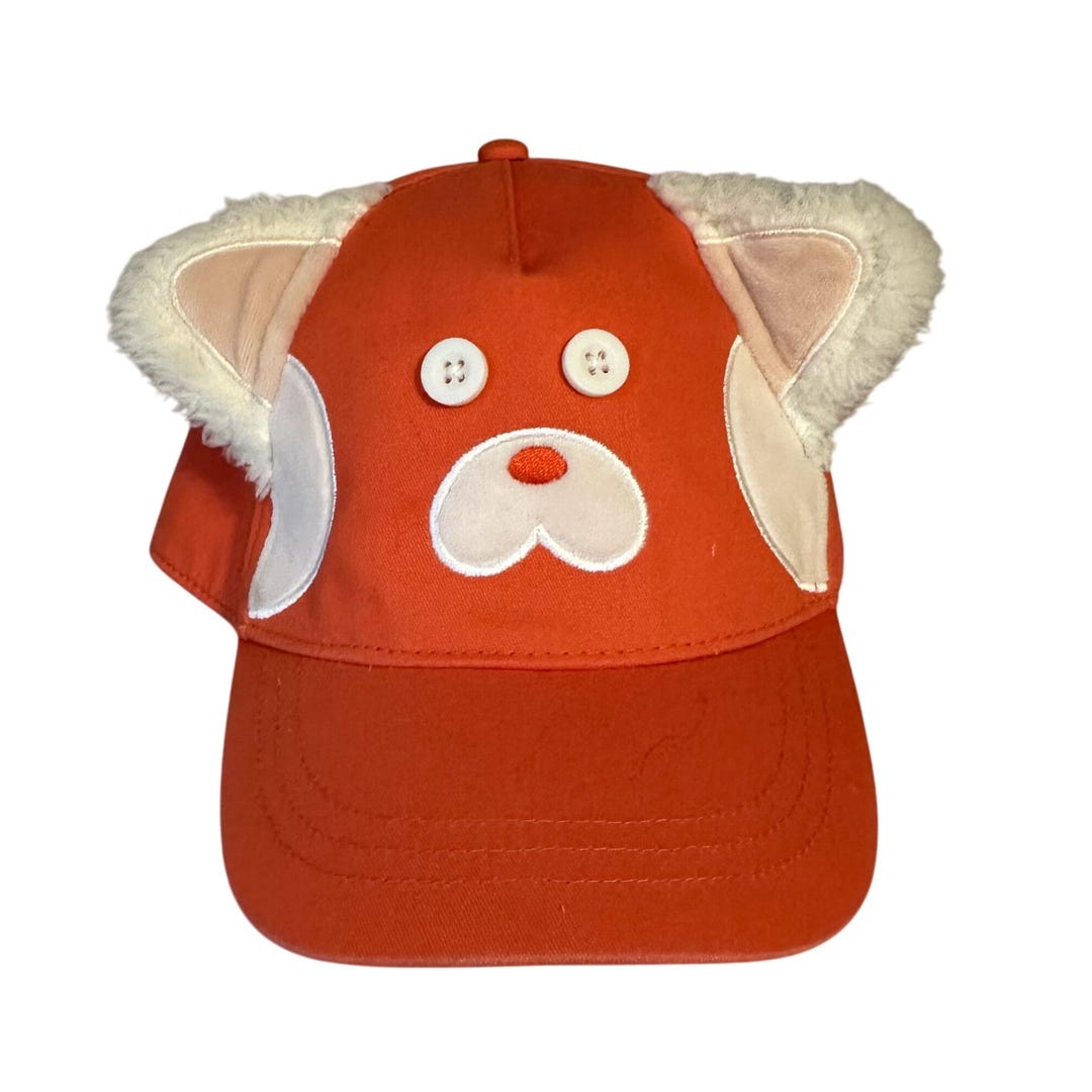 Disney Pixar Mei Mei Turning Red Panda Baseball Cap Adjustable Orange ...