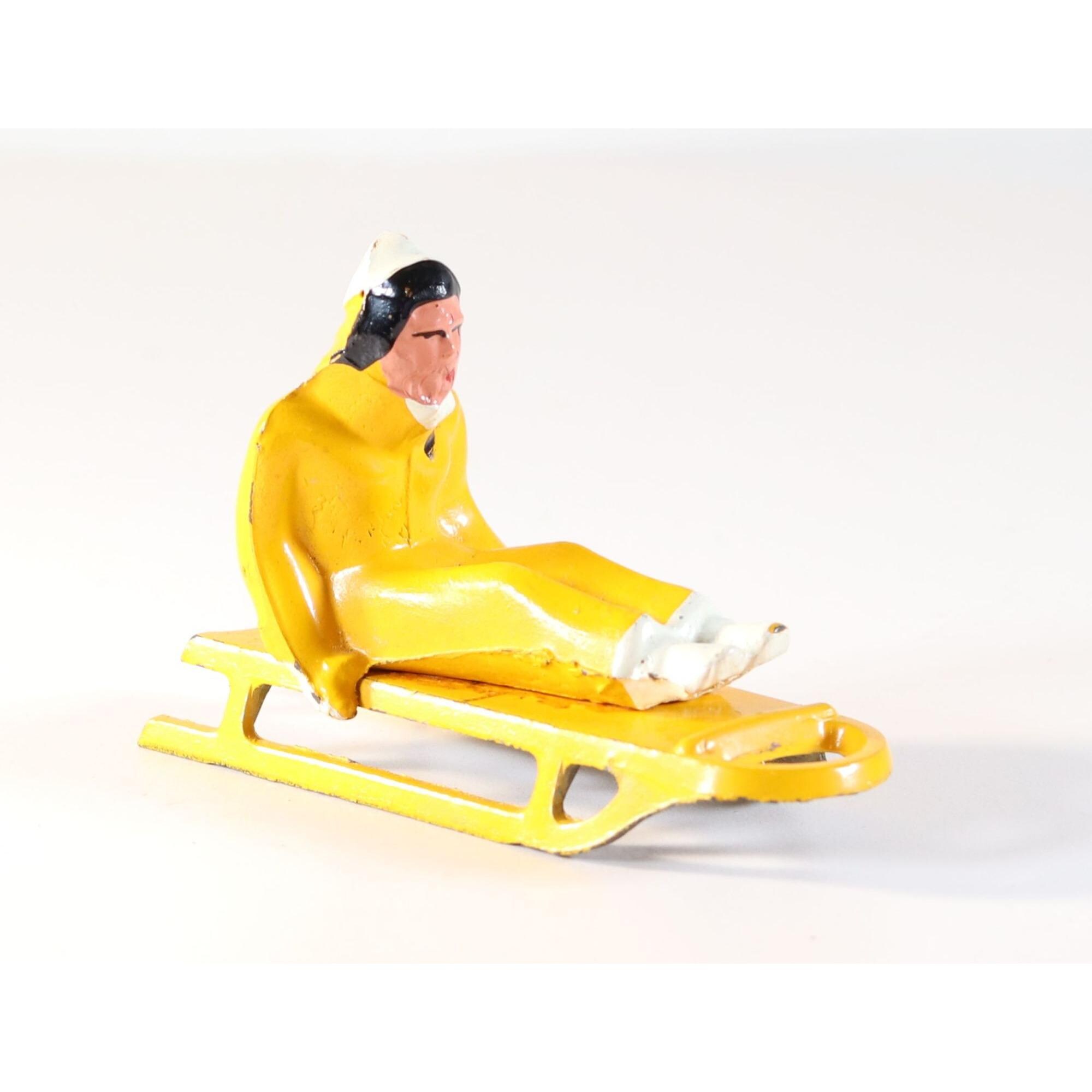 Britain Man Riding Sled Lead Figure 1950s Vintage Lead Toy 2" Tall - Etsy