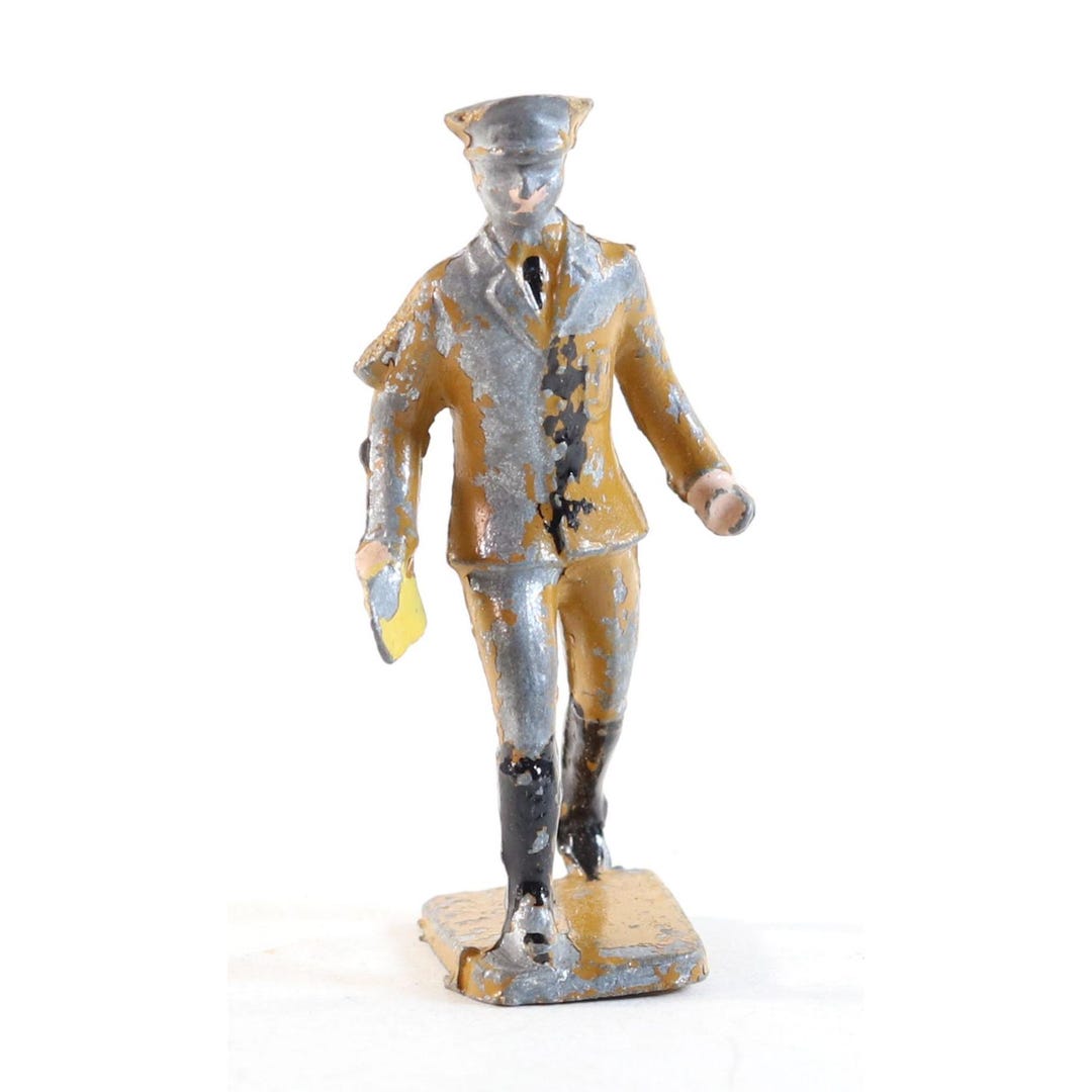 Vintage Barclay Manoil Type Lead Figure Train Conductor 1950s 2.5" Tall ...