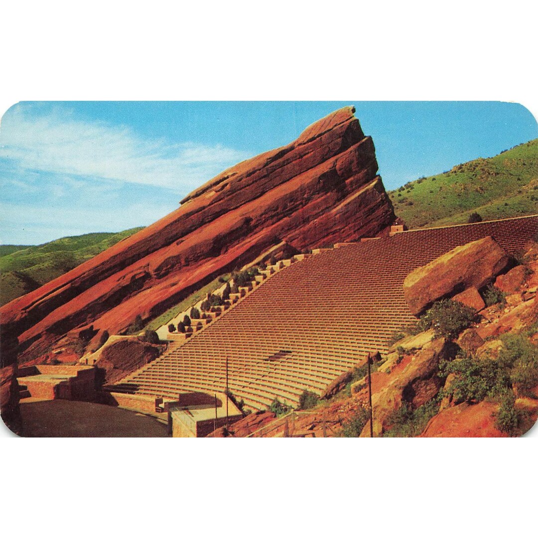 Postcard Famous Red Rocks Theatre, Park of the Red Rocks Denver ...