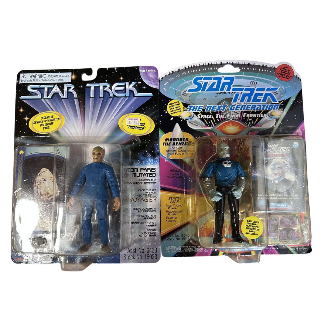 Star Trek Action Figures Tom Paris Mutated & Mordock the Benzite Pre ...