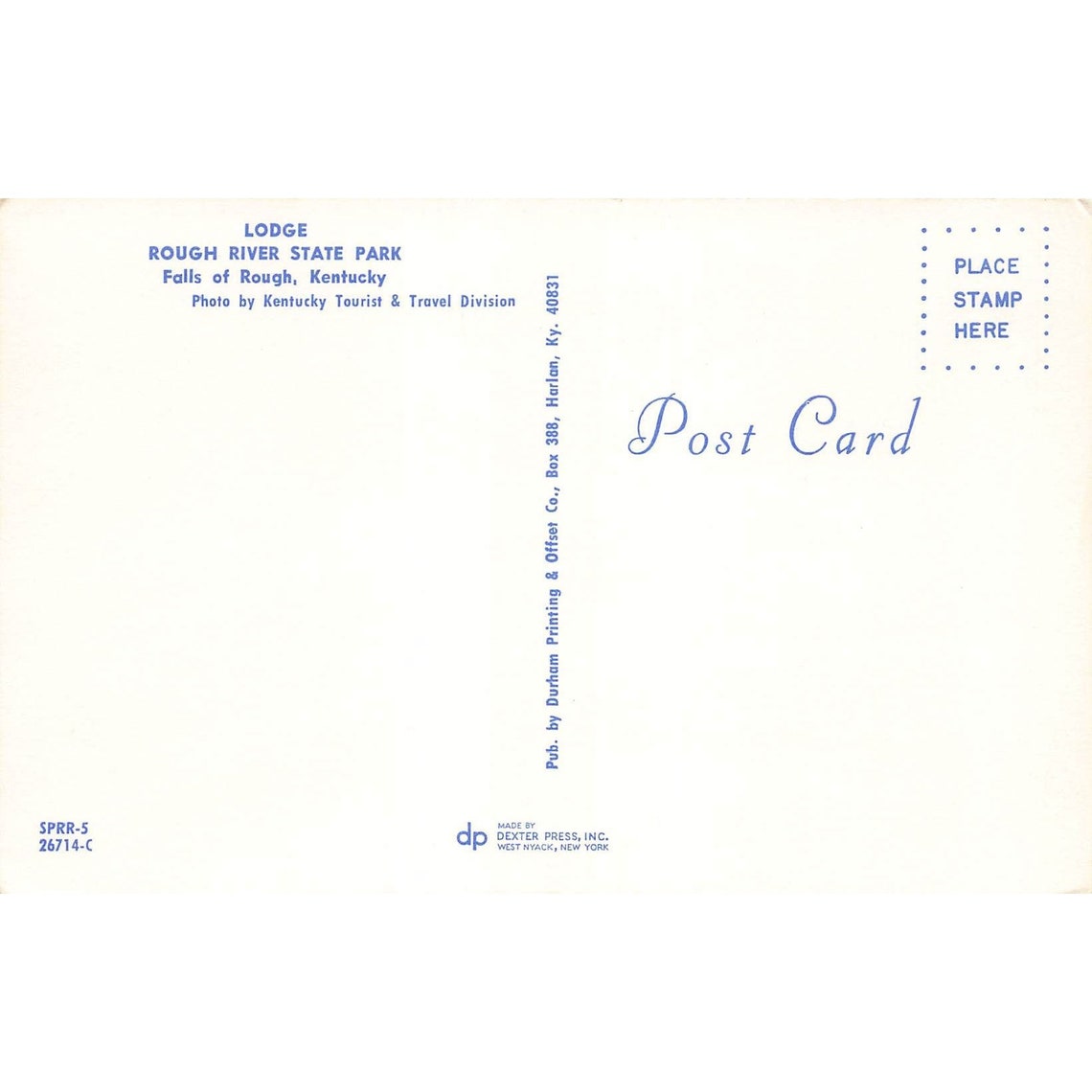 Postcard Lodge Rough River State Park Falls of Rough - Etsy