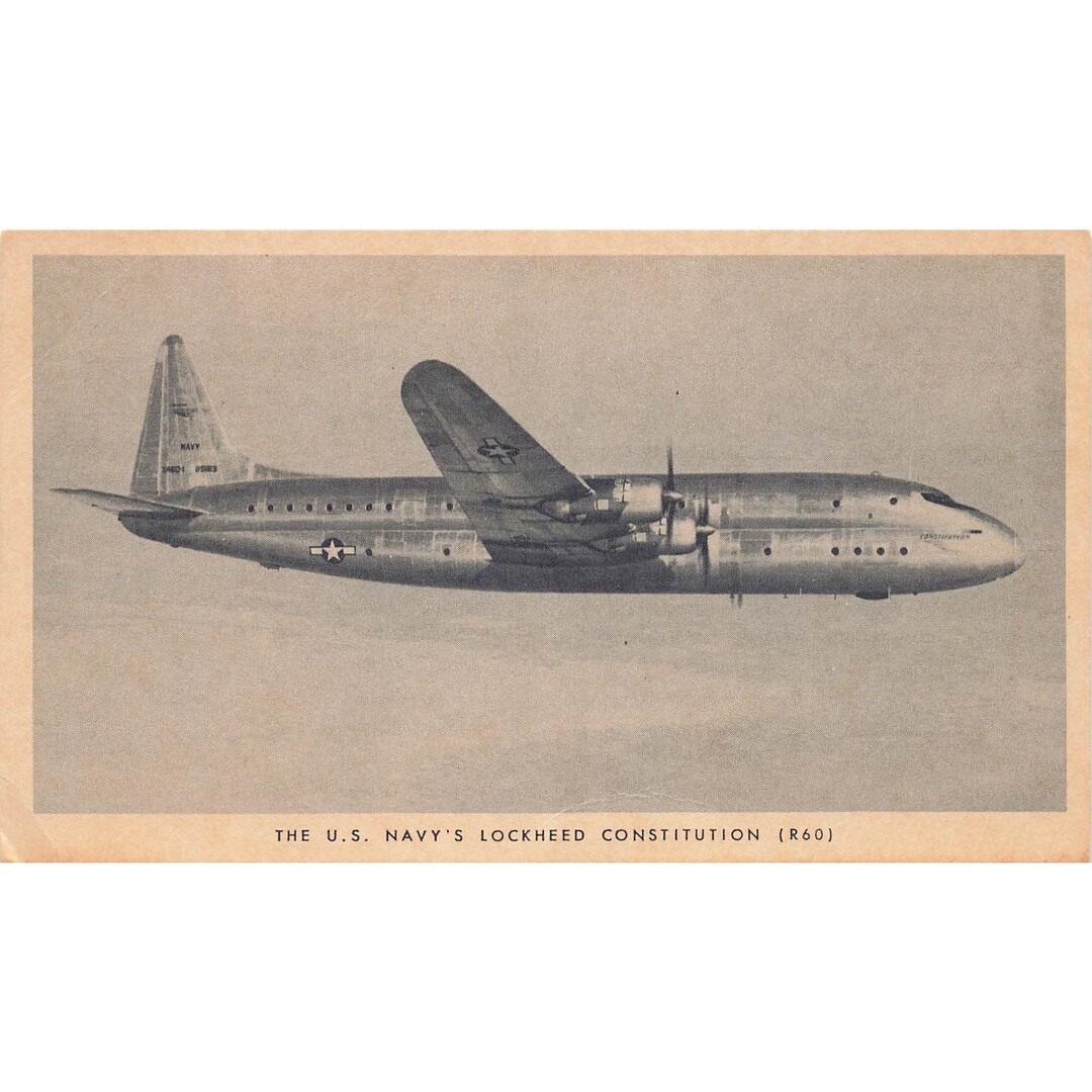 Postcard the U.S. Navy's Lockheed Constitution R60 Vintage - Etsy