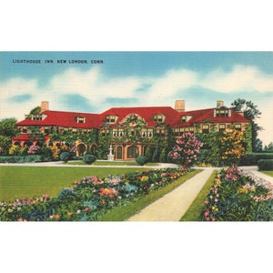 Postcard Lighthouse Inn, New London, Conn Vintage Linen Unposted 1930 ...