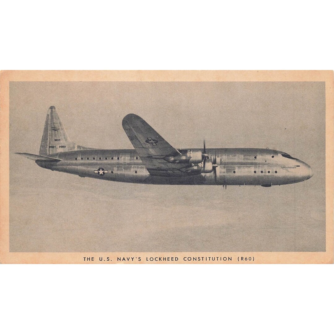 Postcard the U.S. Navy's Lockheed Constitution R60 Vintage - Etsy