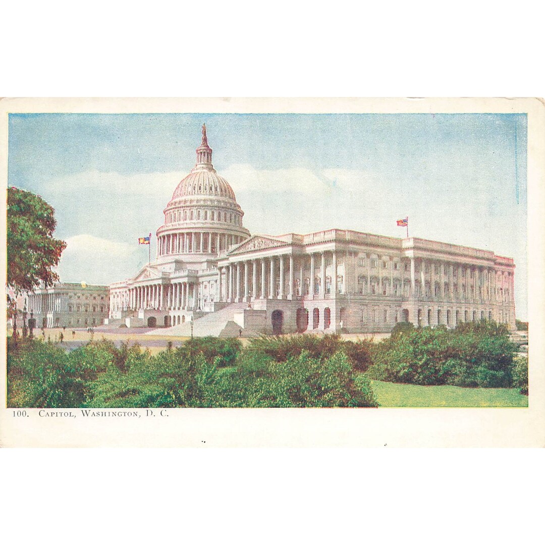 Postcard Capitol, Washington D.C. 100 Vintage Undivided Back Unposted ...