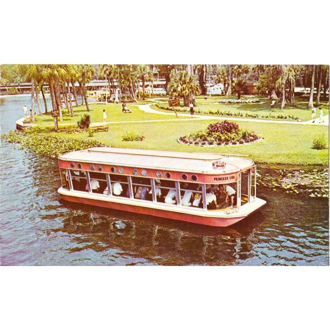 Postcard Glass-bottom Boat, Princess Lisa, Silver River, Silver Springs ...