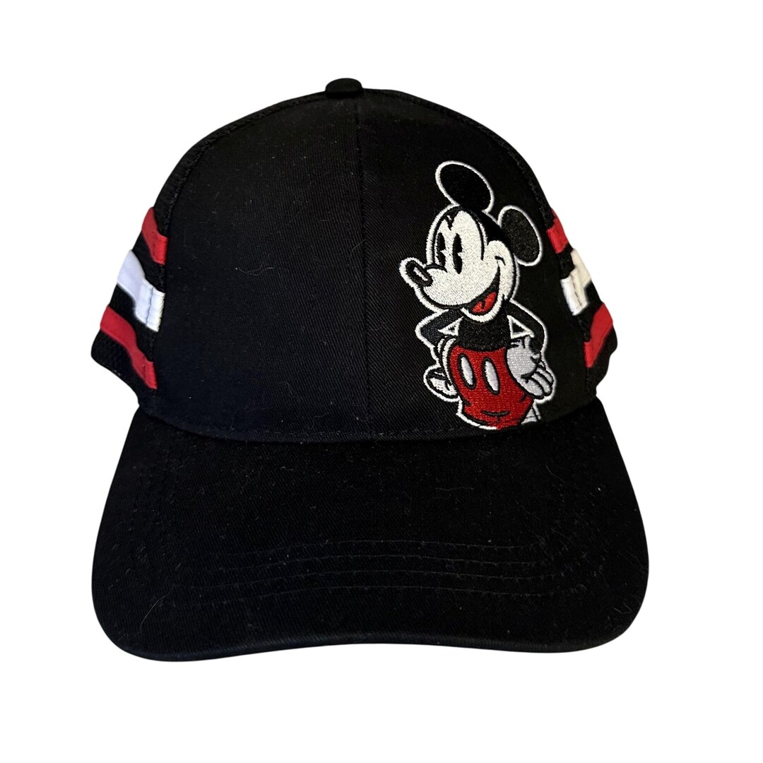 Disney Mickey Mouse Men’s Snap-back Baseball Cap VGC Black Hat Adult - Etsy