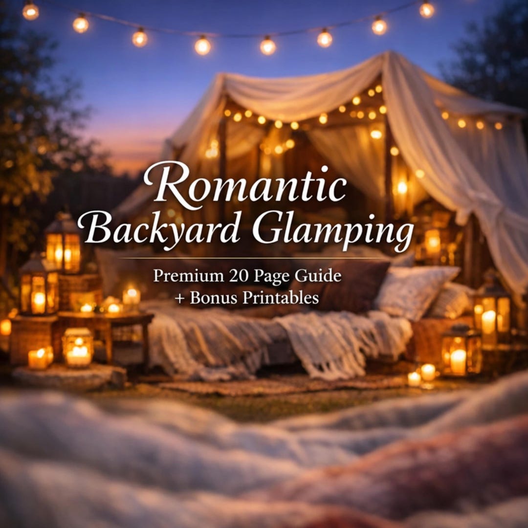 Romantic Backyard Glamping Guide Printable PDF + Bonus - Etsy