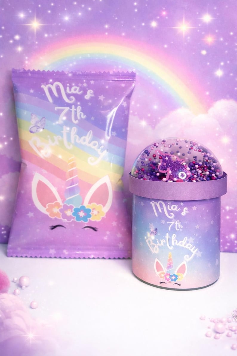 Unicorn Custom Chip Bag Template Editable in Canva | Personalized ...