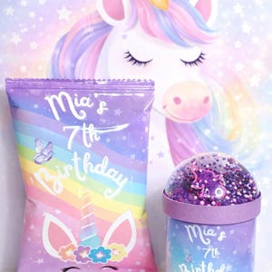 Unicorn Custom Chip Bag Template Editable in Canva | Personalized ...