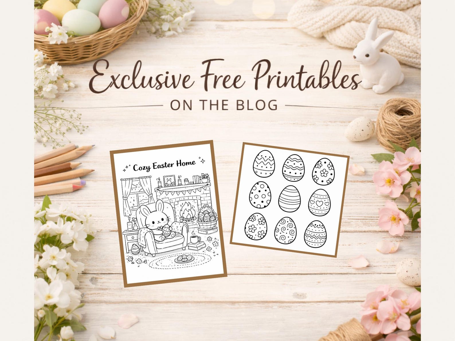 Easter Coloring Pages Bundle | Bunnies, Chicks, Eggs (digital Download ...