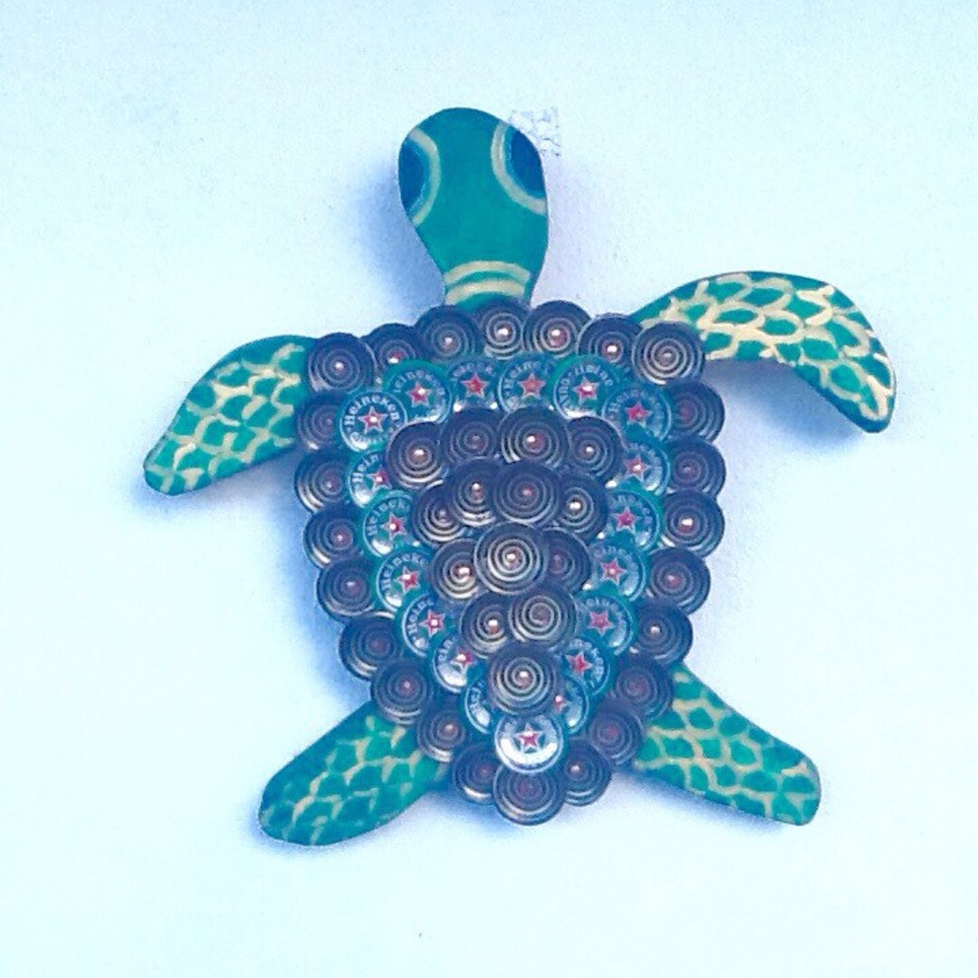 Beer Bottle Cap Turtle Wall Art / Free Shipping - Etsy