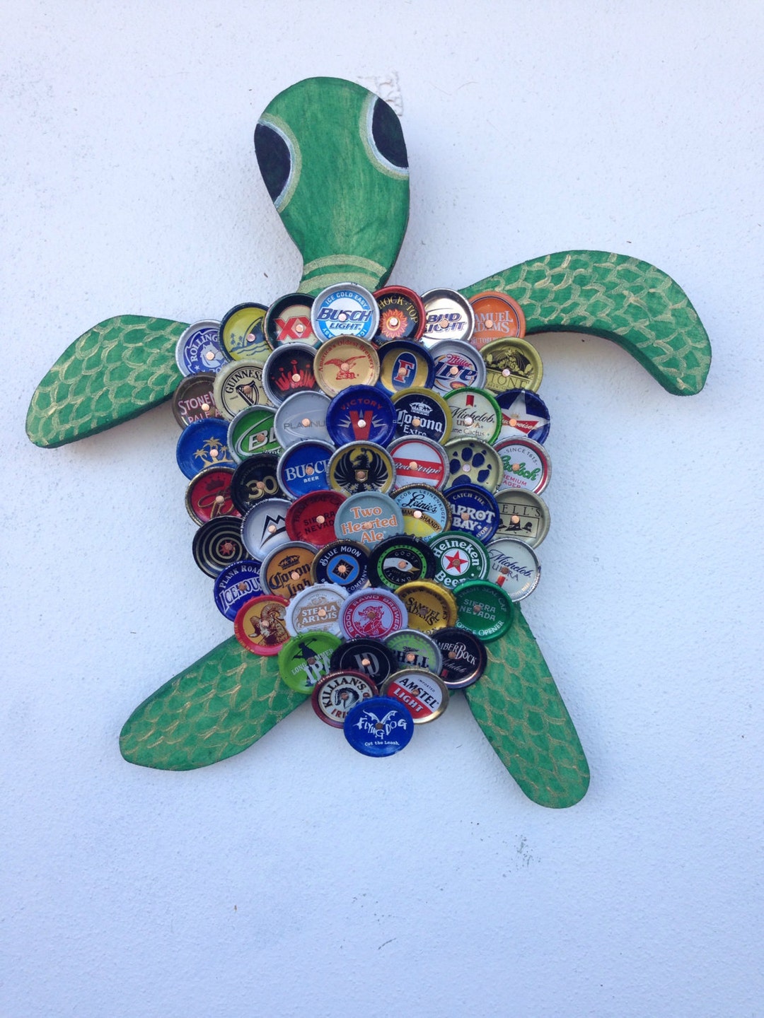 Beer Bottle Cap Turtle Wall Art / Free Shipping - Etsy