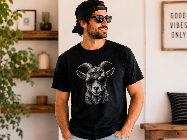 Goat Wearing Sunglasses PNG | Funny Animal Digital Design (digital ...
