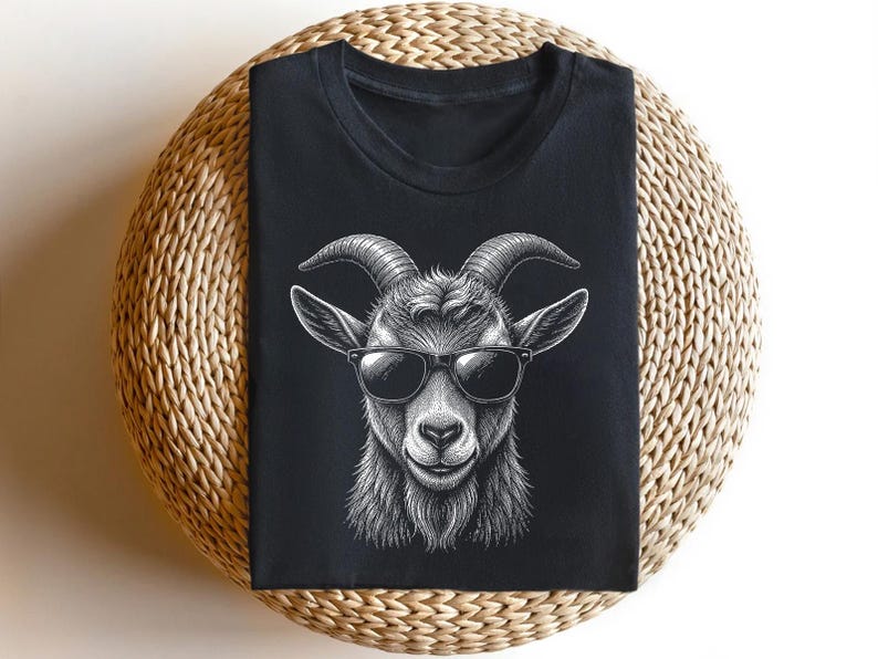 Goat Wearing Sunglasses PNG | Funny Animal Digital Design (digital ...