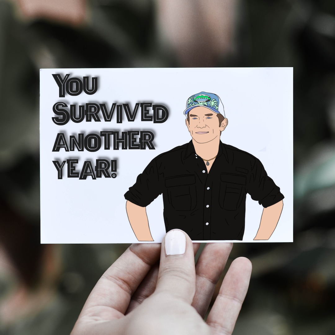 Survivor Birthday Card: Jeff Probst Fan Art - Etsy