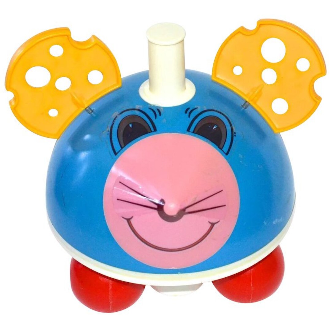 Ohio Art Blue 7" Working Mechanical Mouse Child's Toy W/ Pointy Nose ...
