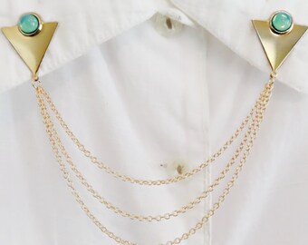 Gold Lapel Chains - Etsy