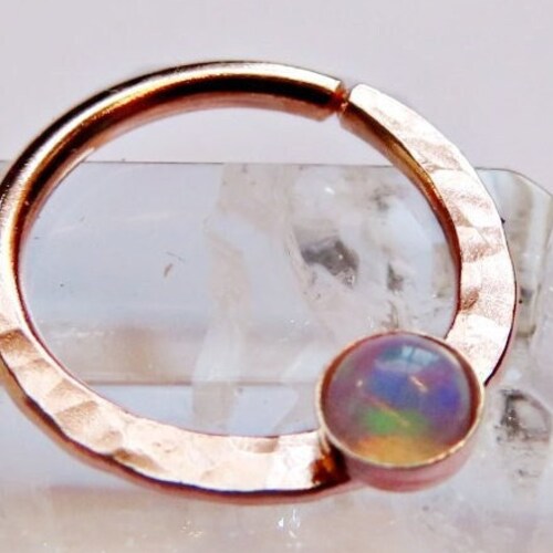 Opal Daith Ring Rose Gold Filled Daith Piercing Ethiopian - Etsy