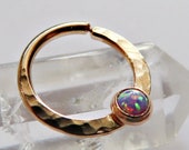 Puple Opal Daith Ring Gold Filled Daith Piercing Daith Hoop | Etsy