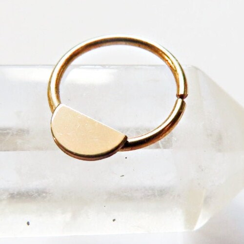 Moon Septum Ring Gold Filled Half Moon Septum Hoop Crescent - Etsy