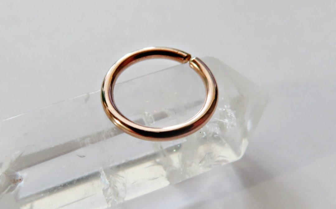 Rose Gold Helix Ring, Rose Gold Filled Cartilage Hoop, Rose Gold Hoop ...