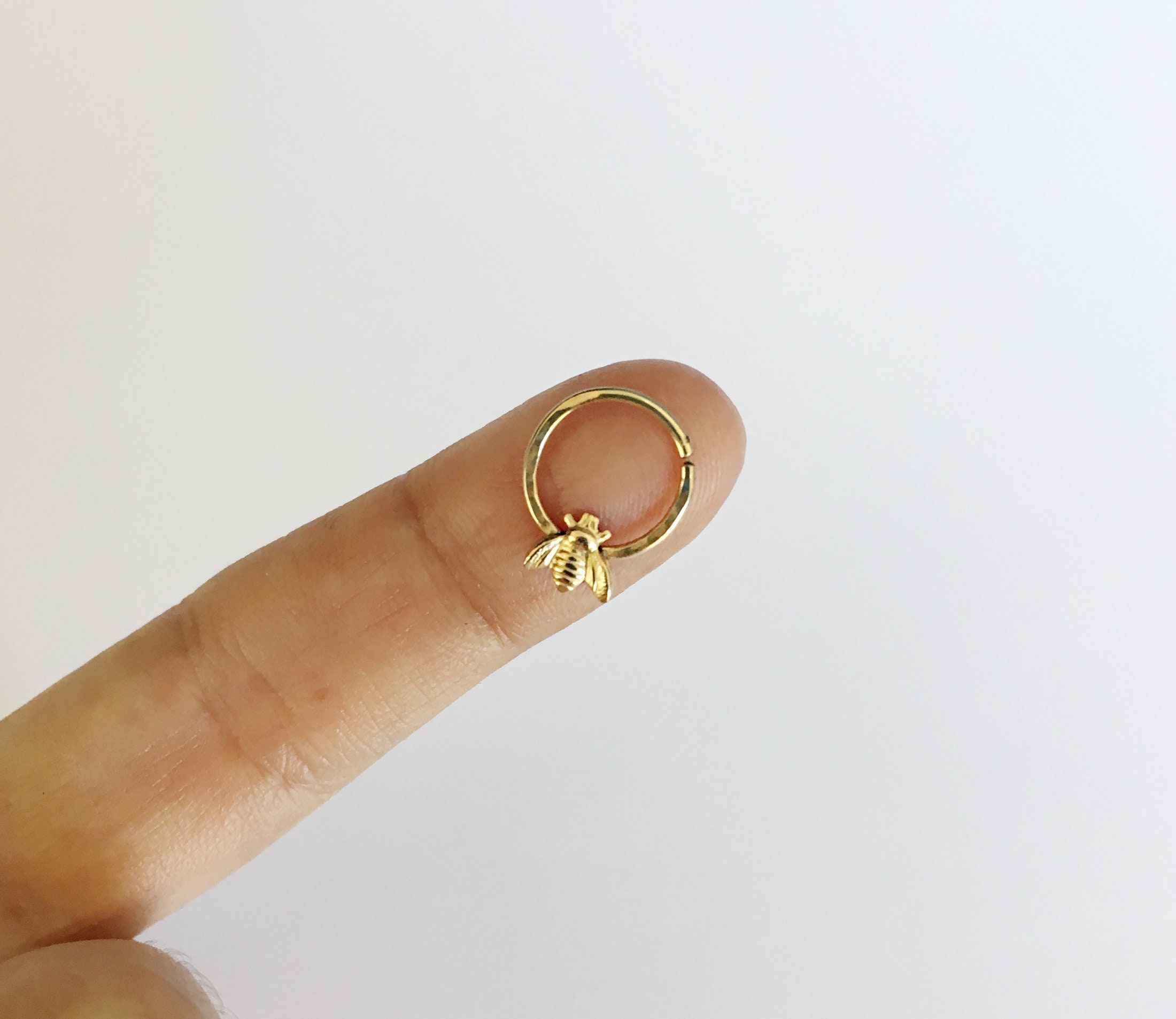 Bee daith piercing gold filled daith ring bee daith hoop | Etsy