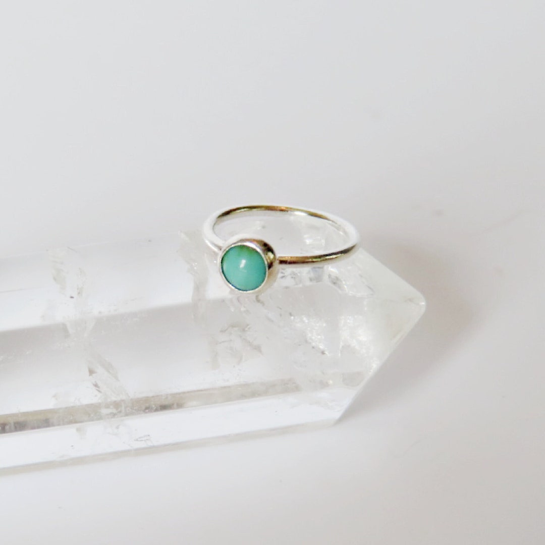 Cartilage Ring With Turquoise Stone in Sterling Silver, Helix Ring in ...