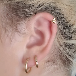 Bee Cartilage Ring, Gold Filled Cartilage Hoop, Small Cartilage Hoop ...