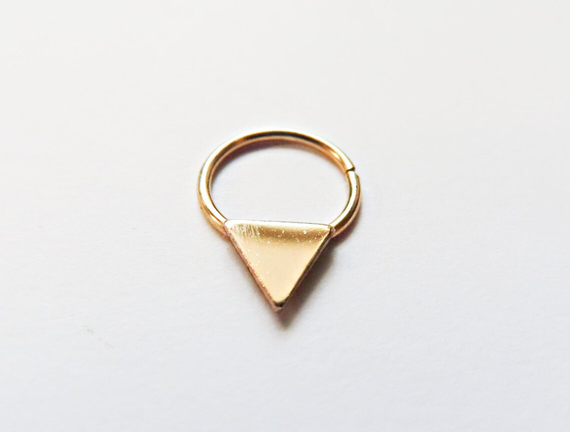 Gold Filled Triangle Septum Ring Gold Septum Jewelry Gold - Etsy