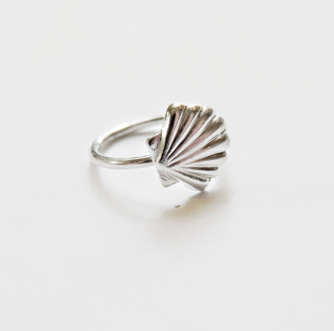 Shell Cartilage Ring in Sterling Silver, Mermaid Helix Hoop, Tragus ...