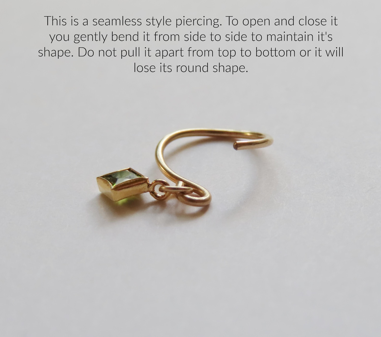 Star Nose Ring in Gold Filled With Dangling Charm: Dainty Seamless Nose ...