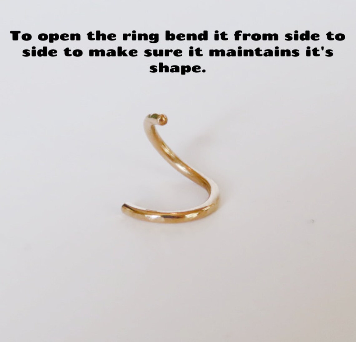 Gold Moon Conch Ring, Gold Filled Hammered Conch Hoop in 16 Gauge, 18 ...