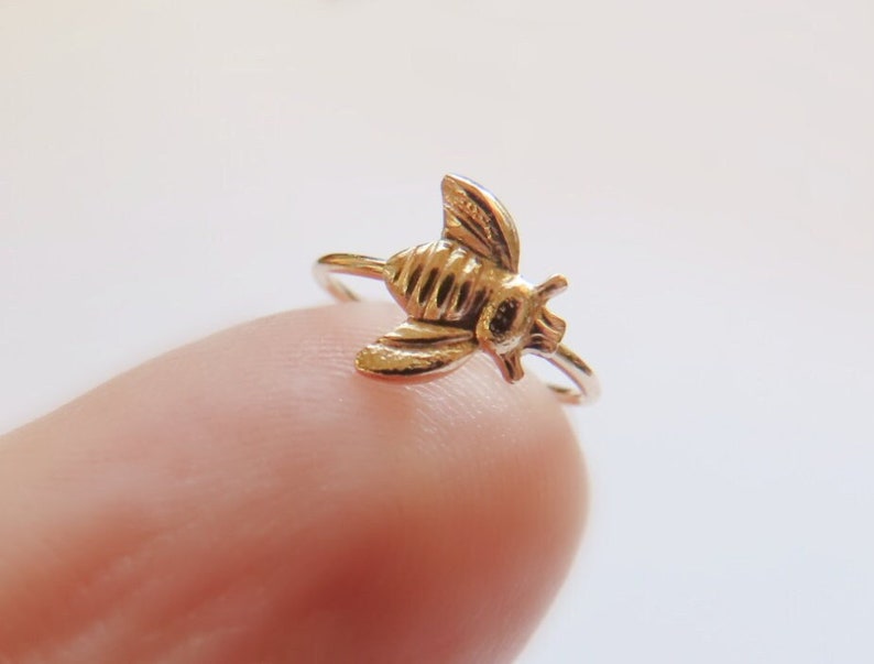 Bee Conch Hoop Gold Filled, Conch Ring in 16 Gauge, 18 Gauge, 20 Gauge ...