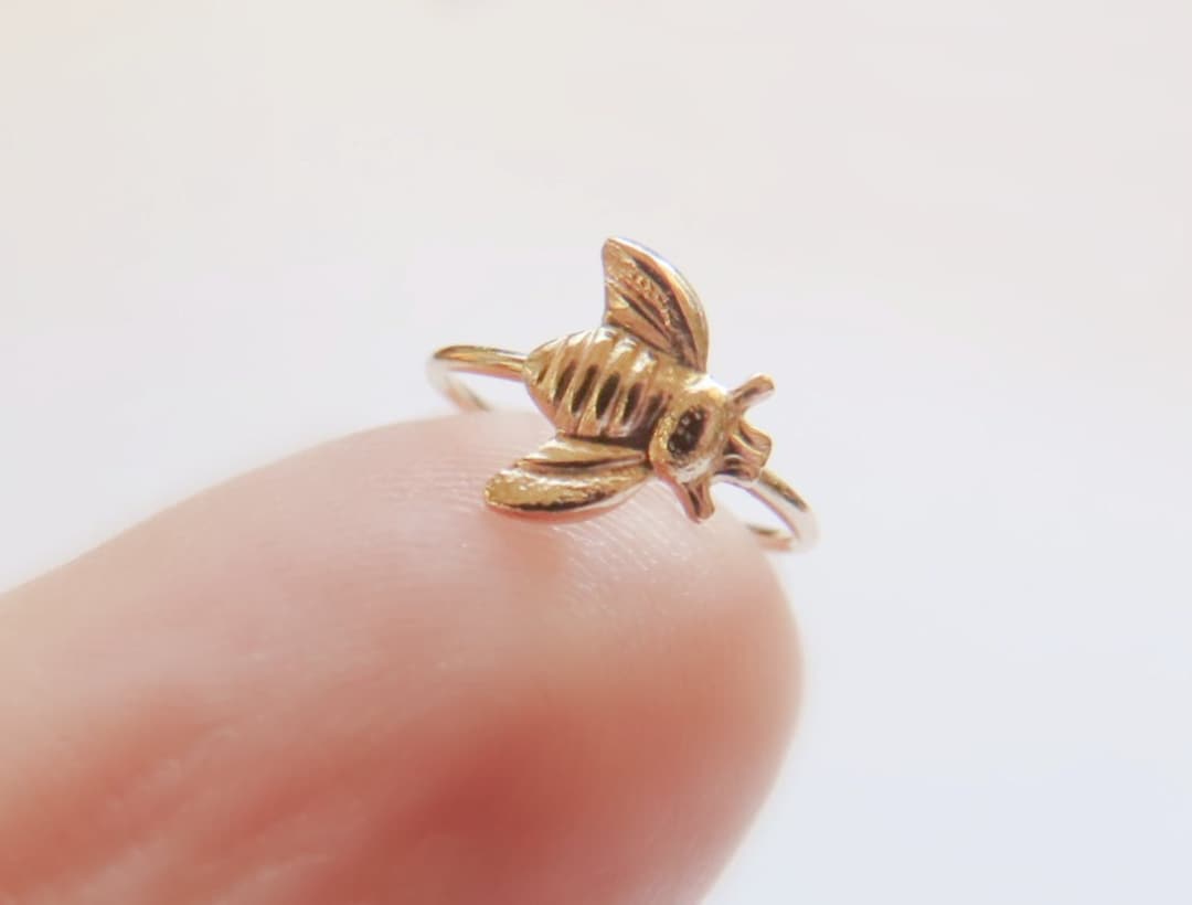 Bee Tragus Ring, Gold Filled Tragus Hoop, Small Tragus Hoop, 20 Gauge ...
