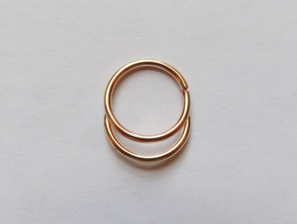 Double Septum Ring Gold Filled Half Moon Septum Hoop Double - Etsy