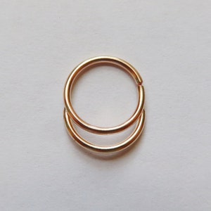 Double Septum Ring Gold Filled, Half Moon Septum Hoop, Double Septum ...