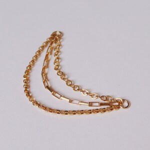 Industrial Piercing Chain Connector in Gold Filled, Helix Ring Triple ...