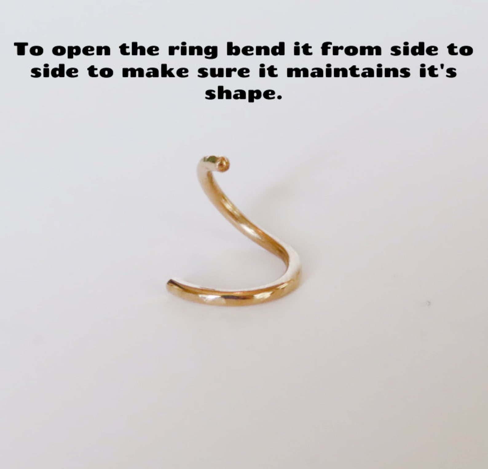 Gold Star Conch Ring, Gold Filled Hammered Conch Hoop in 16 Gauge, 18 ...