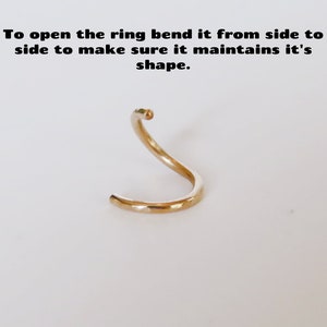 Gold Star Conch Ring, Gold Filled Hammered Conch Hoop in 16 Gauge, 18 ...