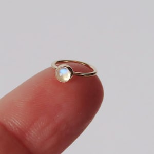 Moonstone Conch Hoop Gold Filled, Conch Ring in 16 Gauge, 18 Gauge, 20 ...