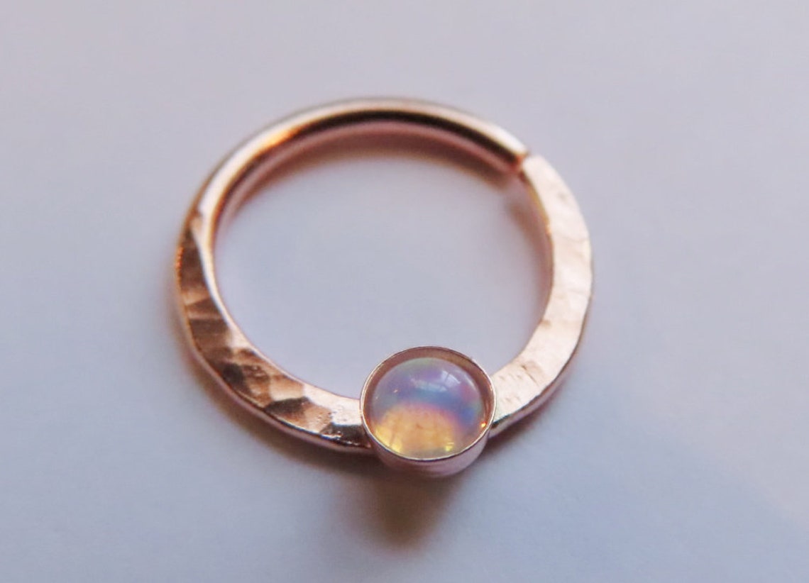 Opal Daith Ring Rose Gold Filled Daith Piercing Ethiopian - Etsy