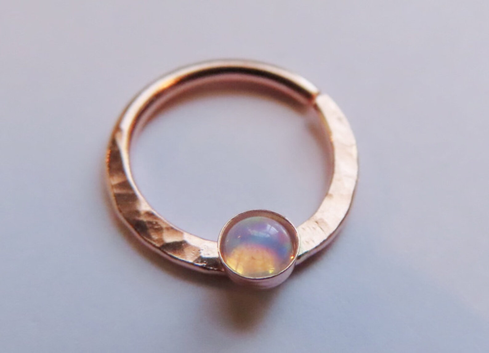 Opal Daith Ring Rose Gold Filled Daith Piercing Ethiopian - Etsy