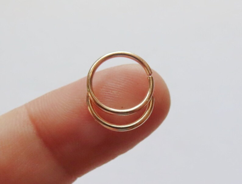 Double Septum Ring Gold Filled Half Moon Septum Hoop Double - Etsy