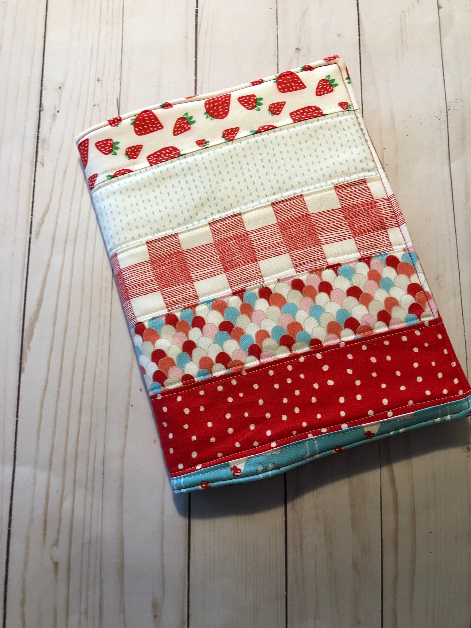 Strawberry Patchwork Composition Notebook Cover - Etsy