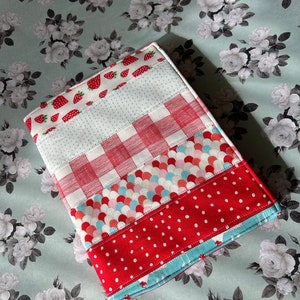 Strawberry Patchwork Composition Notebook Cover - Etsy