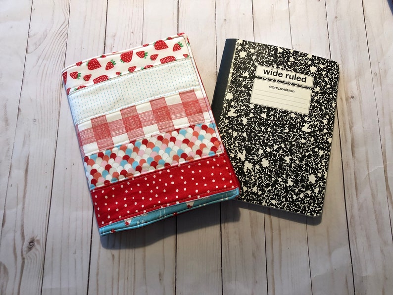 Strawberry Patchwork Composition Notebook Cover - Etsy
