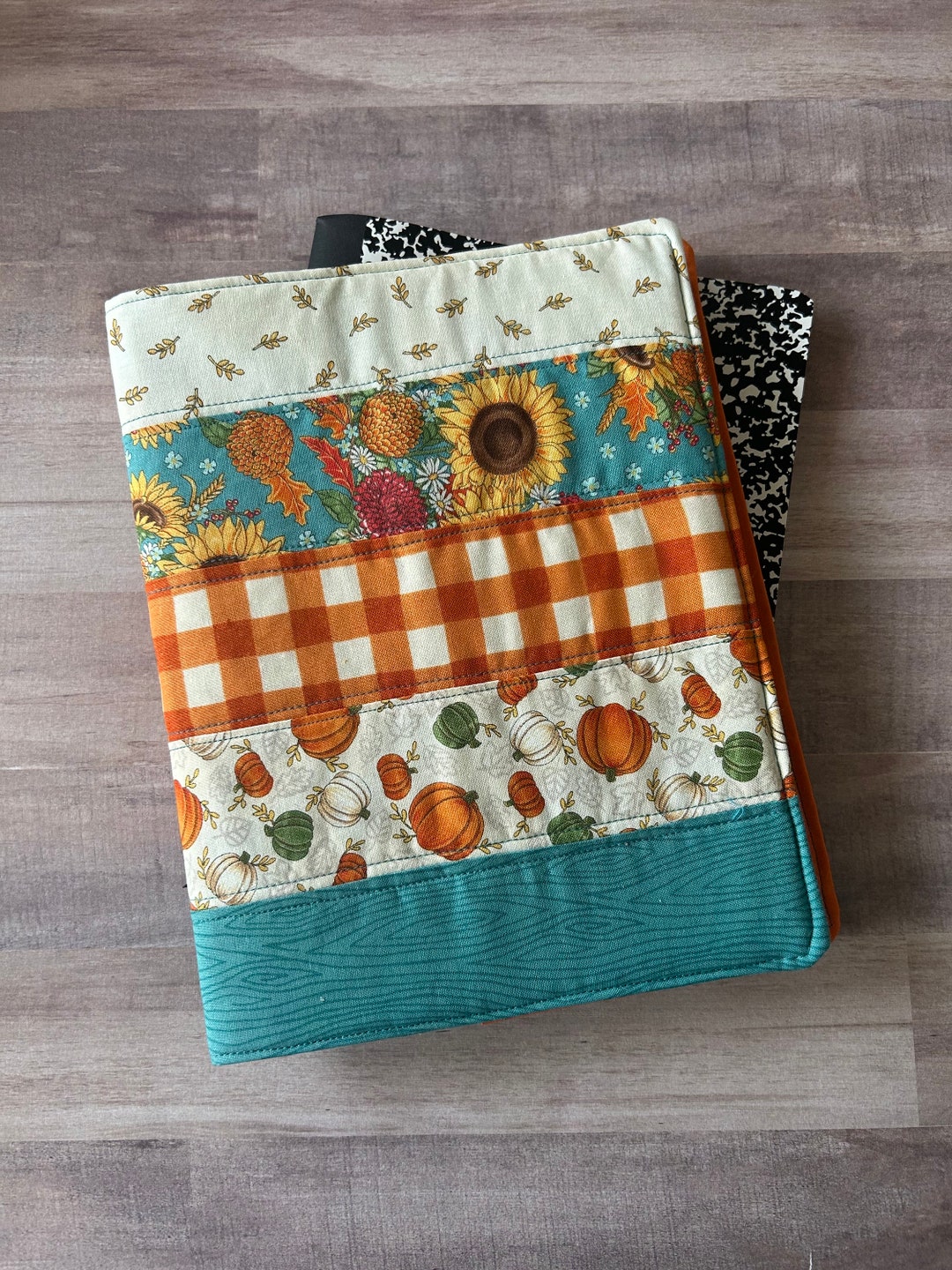 Pumpkin Patchwork Composition Notebook Cover, Fall Patchwork Notebook ...